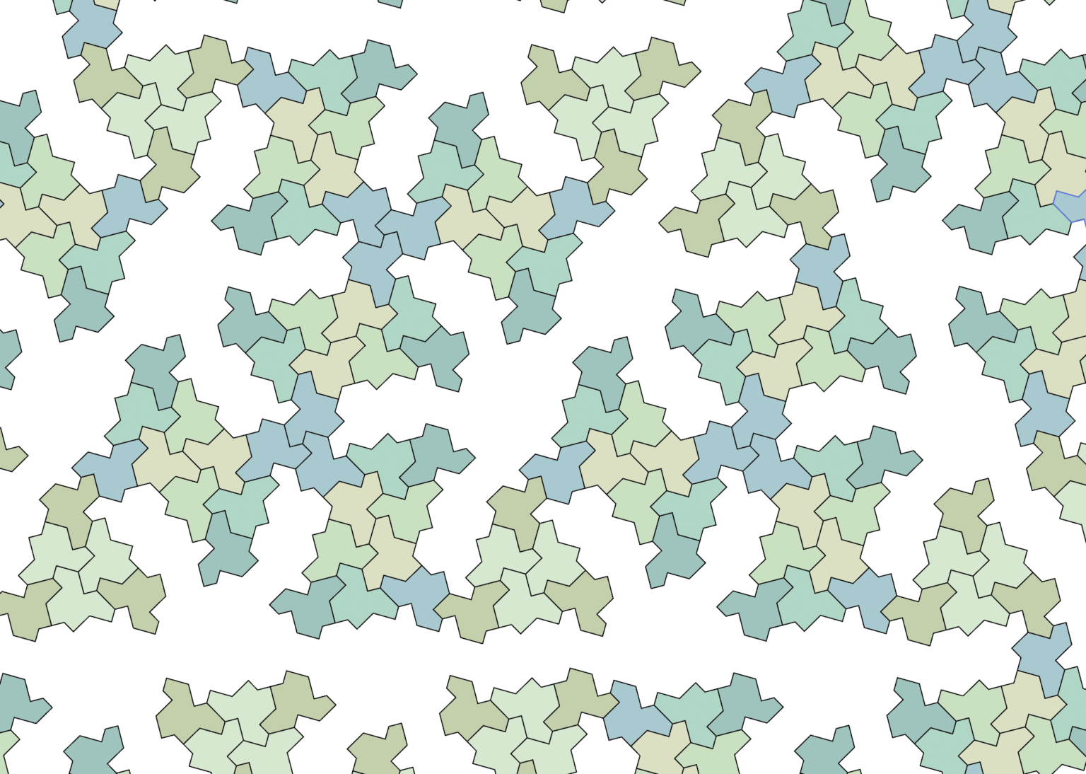 The Golden Hexagon Hat Tiling Substitution Rules – Chaim Goodman-Strauss