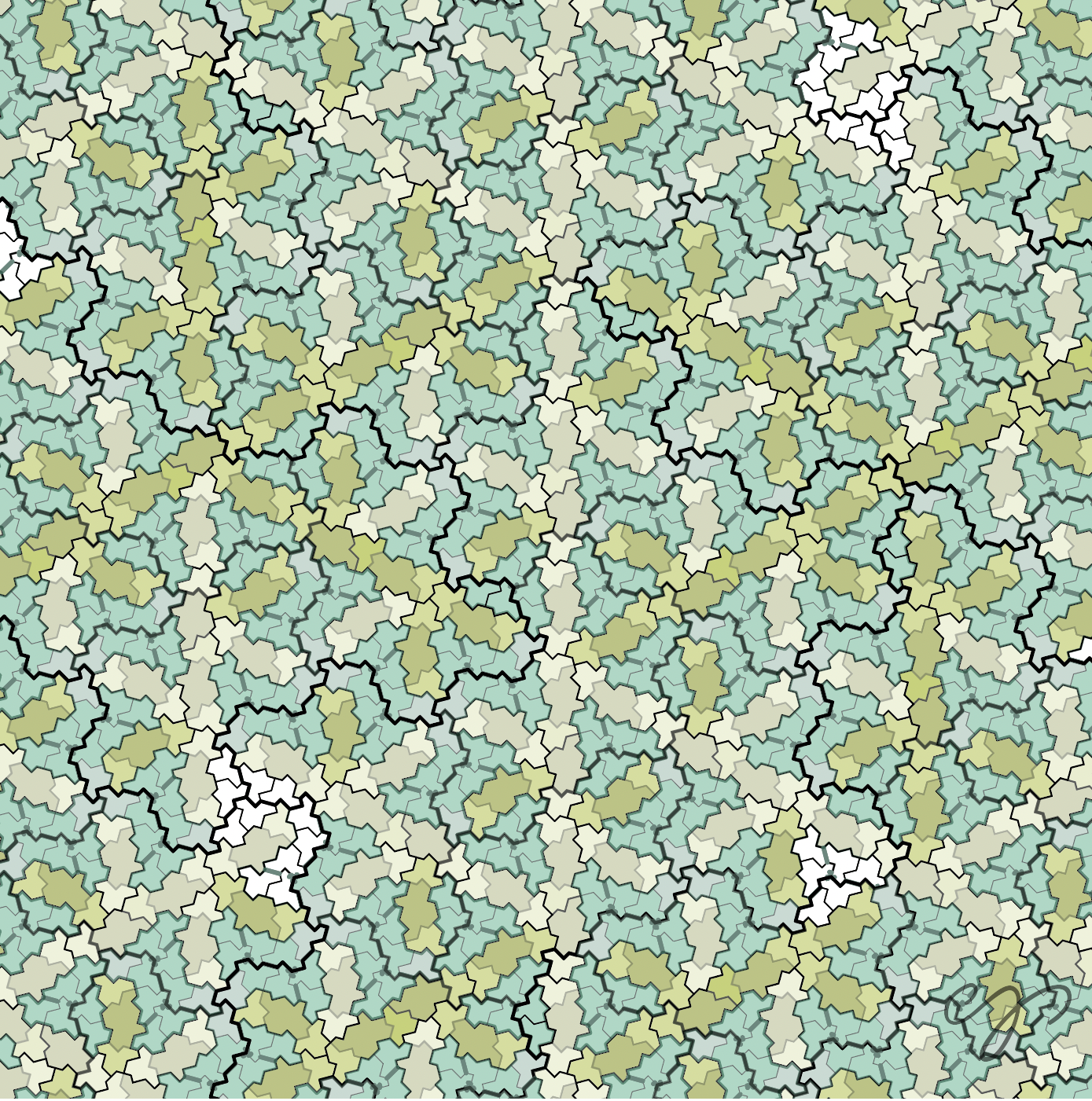 The Golden Hexagon Hat Tiling Substitution Rules – Chaim Goodman-Strauss